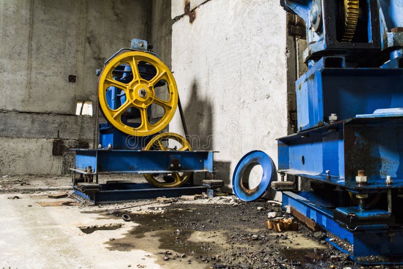 Elevator engine stock photo. Image of elevator, concrete - 118425476