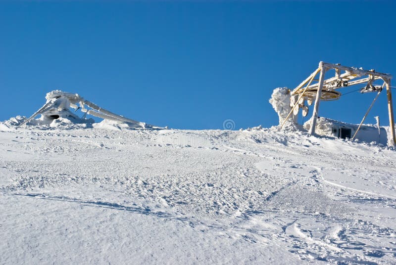 Elevator Facility Covered With Ice At The Top Of T Picture. Image: 4501462