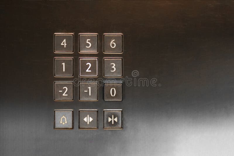Elevator Control Panel stock image. Image of close, brown - 569901
