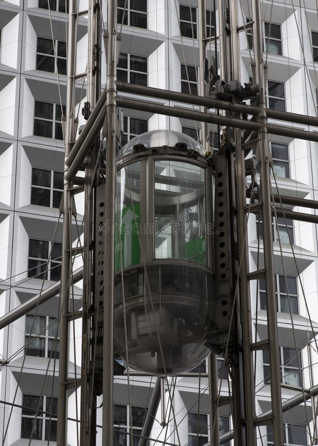 Elevator in Front of a Building Facade Stock Image - Image of travel ...