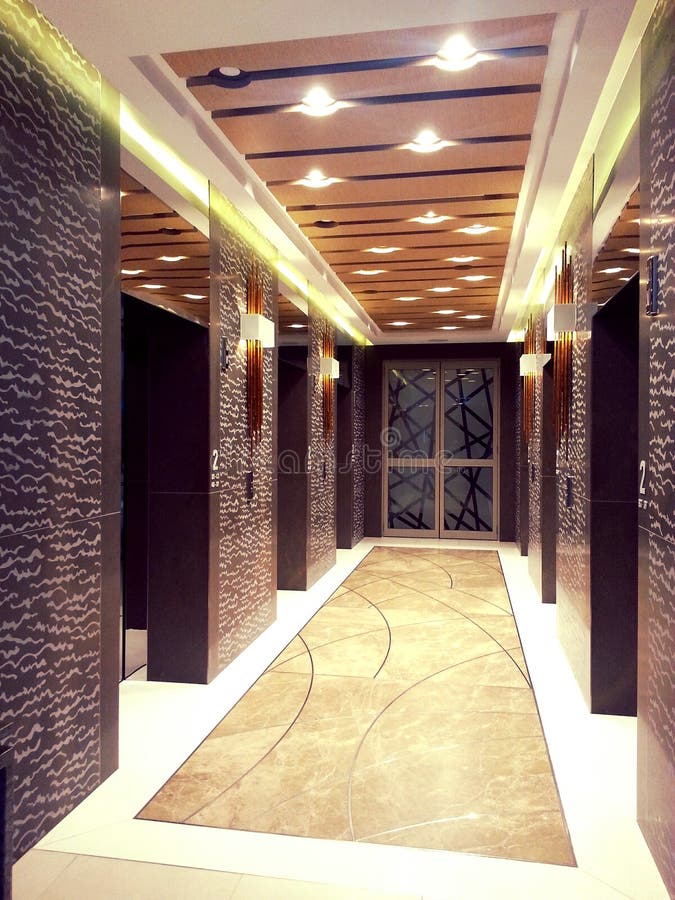 Elevator Hallway stock image. Image of pendent, floors - 44056209
