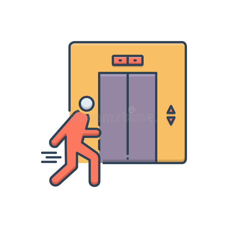 Elevator. People are Stuck in the Elevator. Hand Drawn Sketch Stock ...