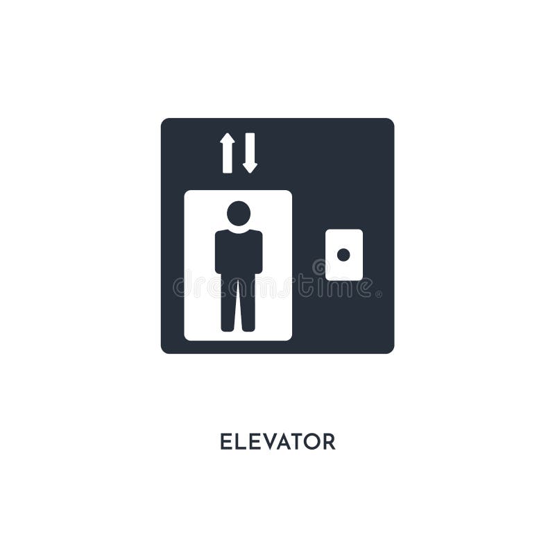 Elevator Icon. Simple Element Illustration. Isolated Trendy Filled ...