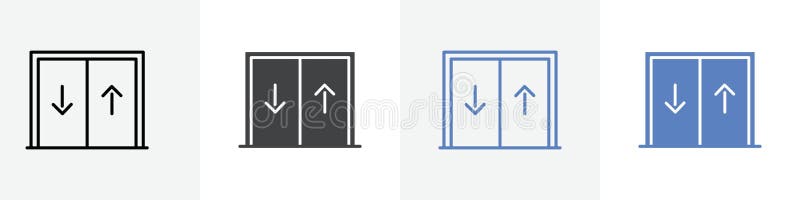 Elevator Icon Vector Set Use for Web Ui or App Stock Vector ...