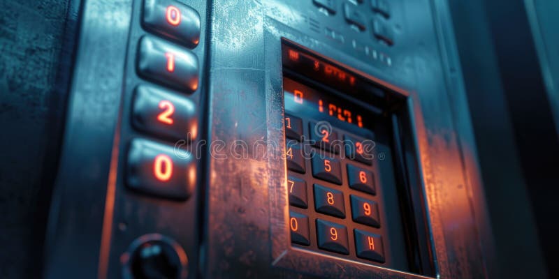 Elevator Interface with Illuminated Buttons Stock Illustration ...