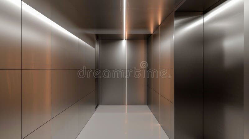 Elevator Interior with Ambient Lighting. Generative Ai Stock ...