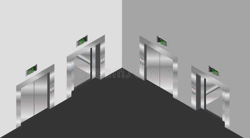 Elevator Isometric Design Set Stock Vector - Illustration of elevator ...