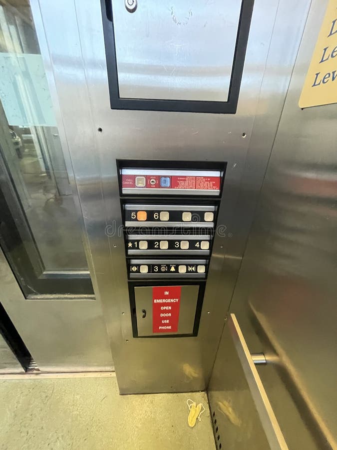 Elevator Key Pad Control Panel and Face Mask on Floor Stock Image ...