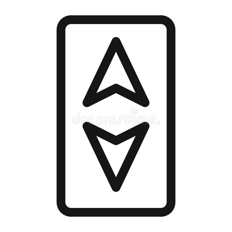 Elevator, Lift Button Icon Black Line Art Vector Logo Stock Vector ...