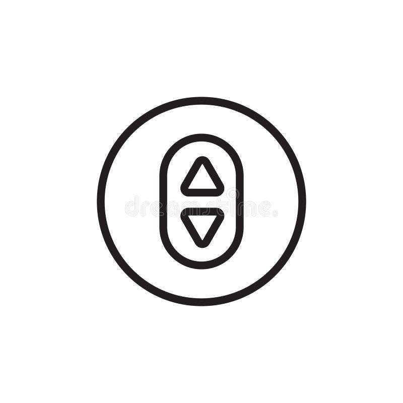Elevator, Lift Button Icon Outline Vector for Web Ui Stock Vector ...