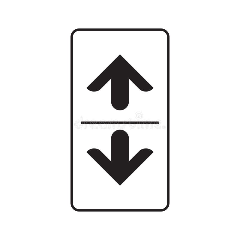 Elevator or Lift Buttons Icon. Up and Down Elevator Buttons. Vector ...