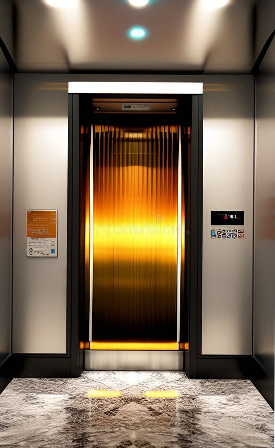 Elevator Lift Door Entrance Illustration Artificial Intelligence ...