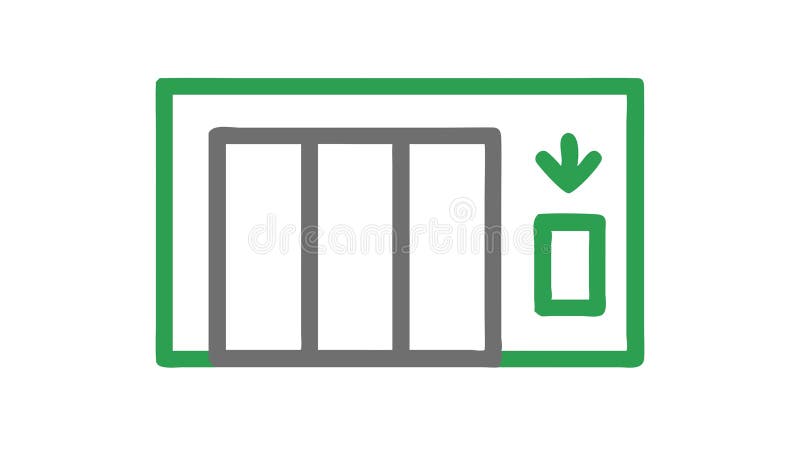 Elevator Lift Icon, Represents Accessible Floor Transportation, Vector ...