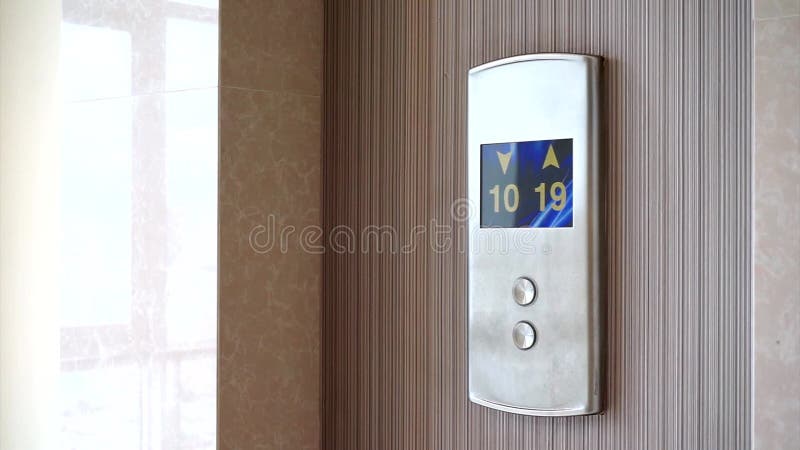 Elevator or Lift Screen with Running Numbers Stock Video - Video of ...