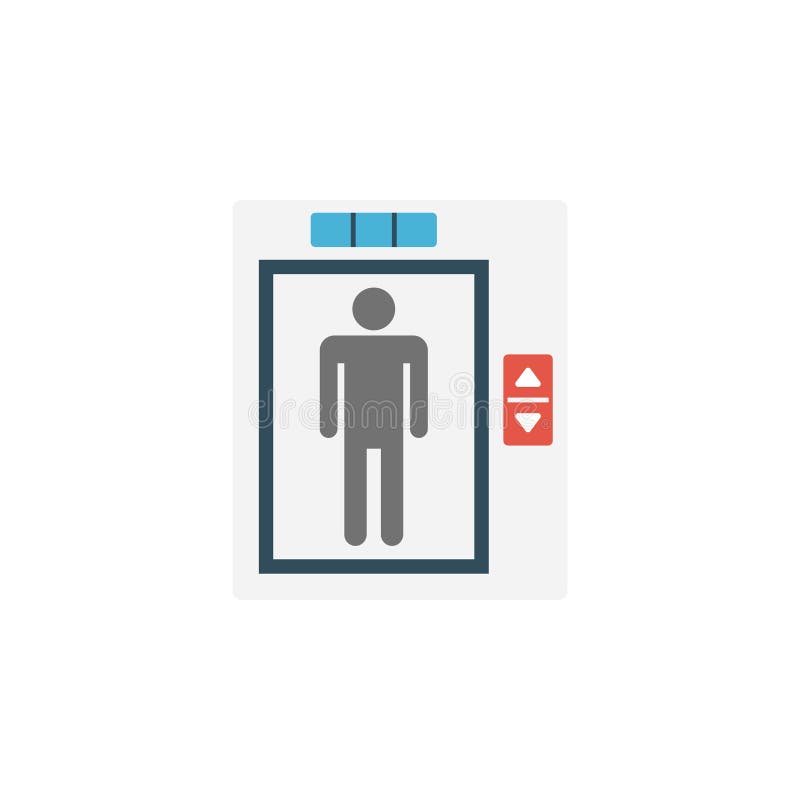 Elevator Lift Vector Flat Icon Stock Vector - Illustration of design ...
