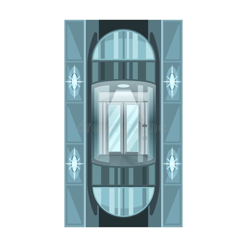 Elevator of Lift Vector Icon.Cartoon Vector Icon Isolated on White ...