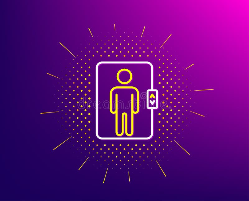 Elevator Line Icon. Transportation Lift Sign. Vector Stock Vector ...