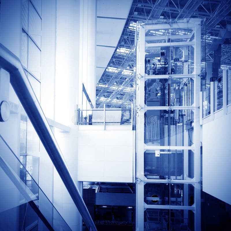 Futuristic Elevator In The Modern Building Stock Image - Image of ...
