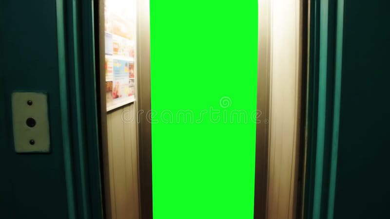 Elevator Open with Green Screen Stock Video - Video of office, element ...