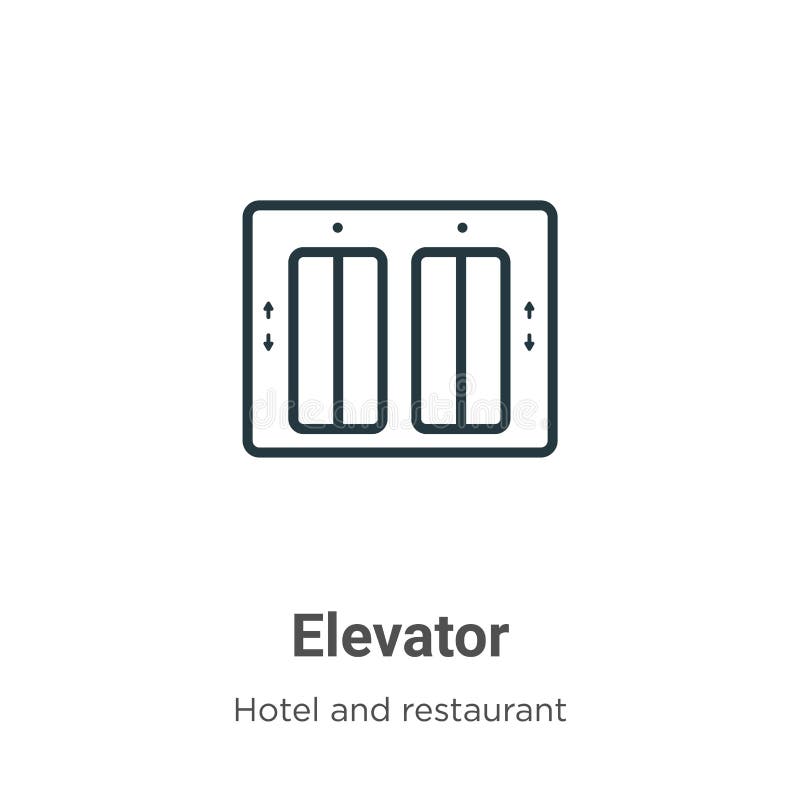 Elevator Outline Icon. Lift Sign in the Lobby or Building Stock Vector ...