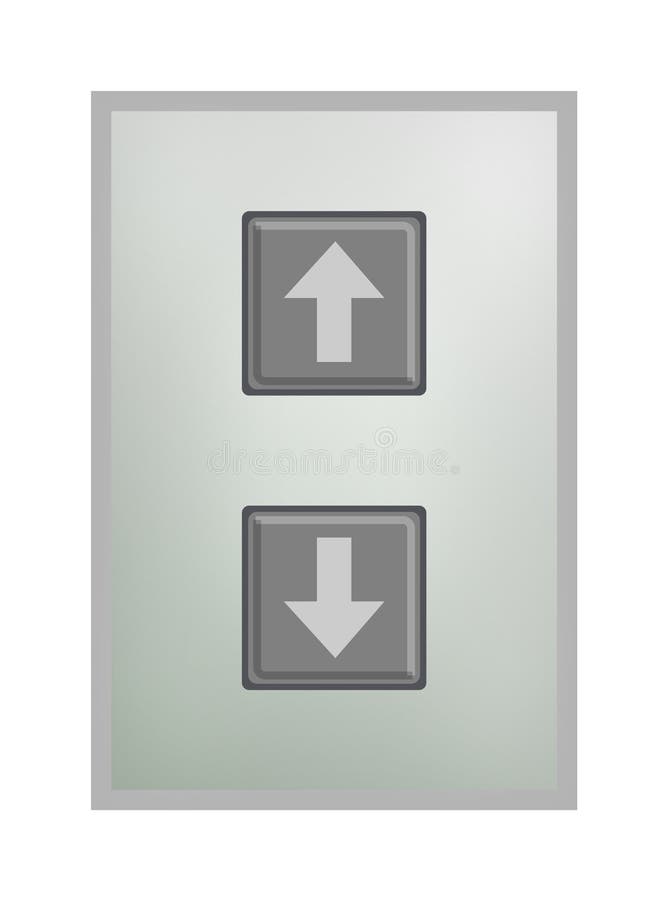 Elevator Panel with Arrow Button Isolated on White Stock Vector ...