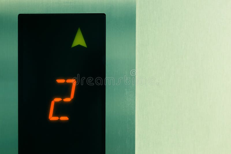 Elevator Panel Show Floor Number Stock Photo - Image of metal, machine ...