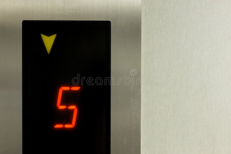 Elevator Panel Show Floor Number Stock Photo - Image of lift, equipment ...