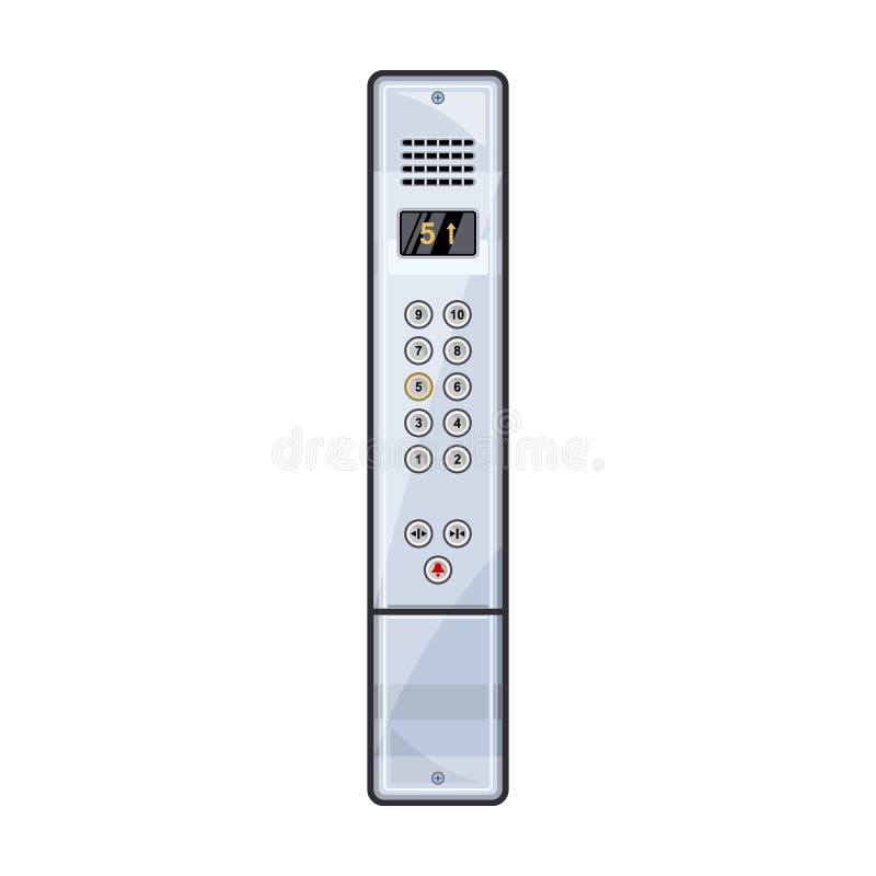 Elevator Panel Vector Icon.Cartoon Vector Icon Isolated on White ...