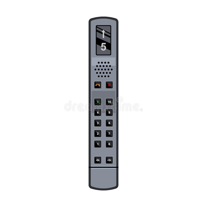 Elevator Panel Vector Icon.Cartoon Vector Icon Isolated on White ...
