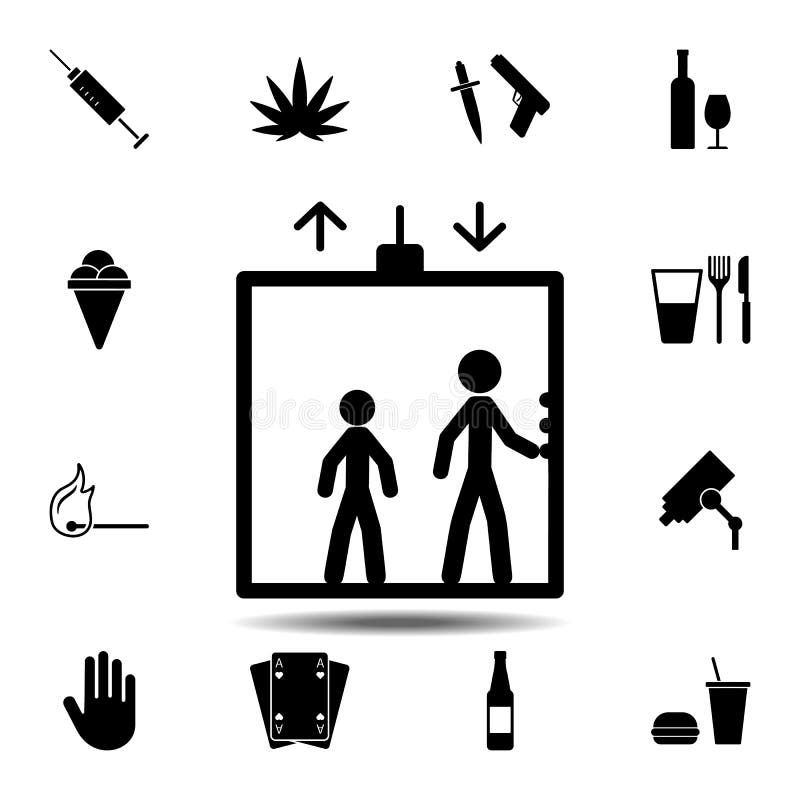 Elevator. People are Stuck in the Elevator. Hand Drawn Sketch Stock ...