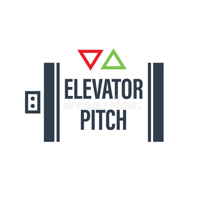 Elevator Pitch Flat Line Icon. Vector Outline Illustration of Business ...