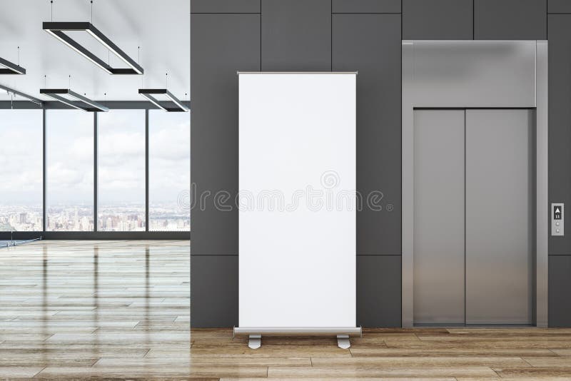 Elevator and poster stock illustration. Illustration of lift - 143537988