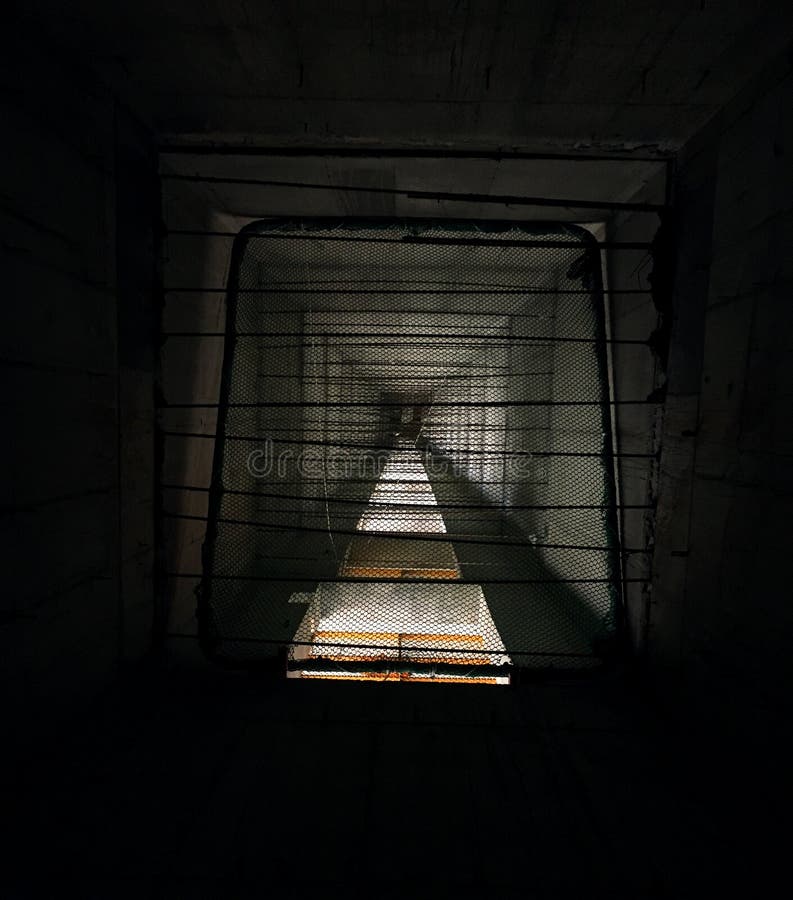 Elevator Shaft, low view stock photo. Image of bottom - 104846916
