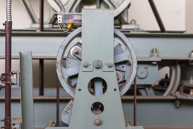 Elevator Shaft Maintenance Cable Control Stock Image - Image of ...