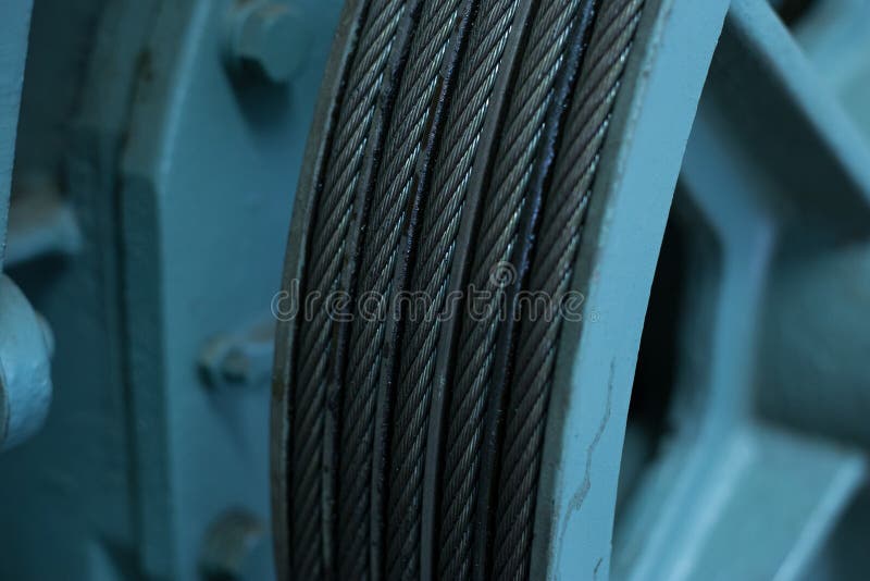 Elevator Shaft Maintenance. Cable Control Stock Photo - Image of ...