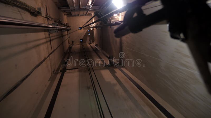 Elevator Shaft Tunnel. Elevator Shaft of a Multi-storey Building Stock ...