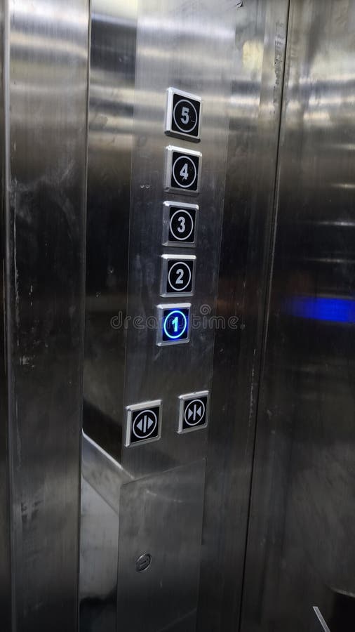 Elevator Showing Room Numbers Stock Image - Image of number, lighting ...