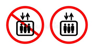 Elevator Signs Indicating Capacity Limits and Guidelines for Safe Usage ...