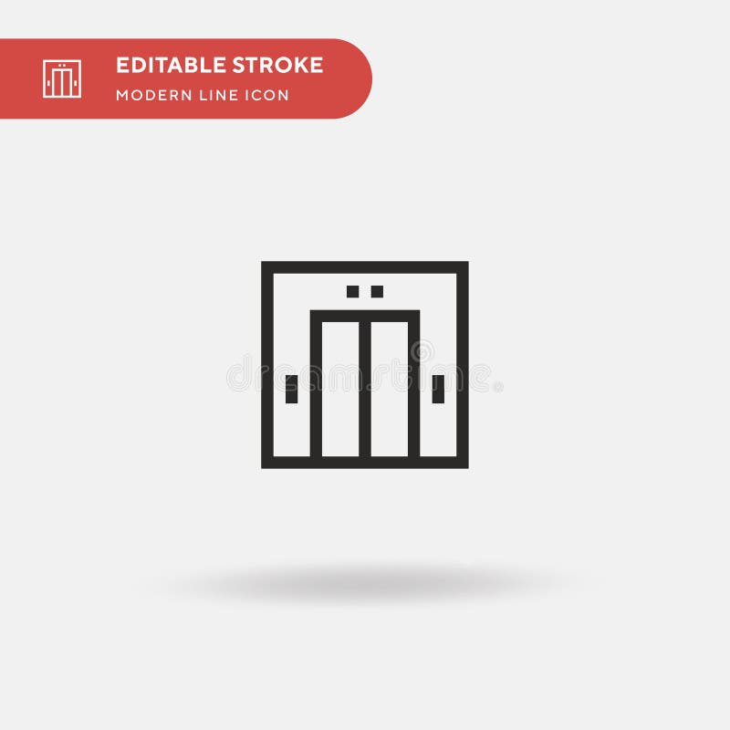 Elevator Simple Vector Icon. Illustration Symbol Design Template for ...
