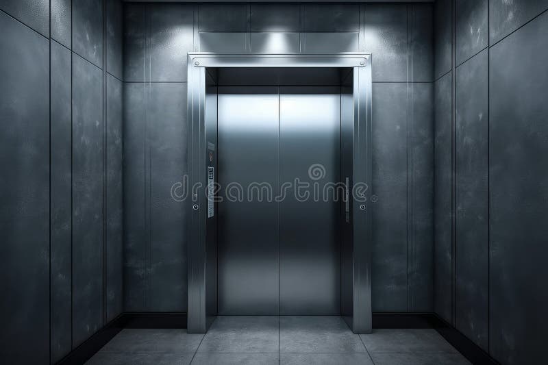Elevator Steel Background. Generate Ai Stock Illustration ...