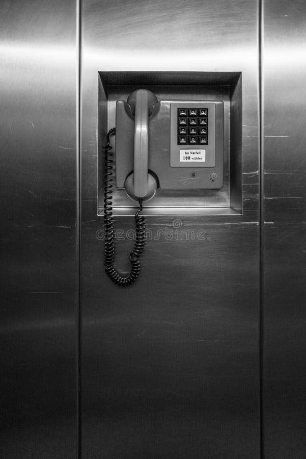 In the Elevator There is an Emergency Phone Stock Image - Image of ...