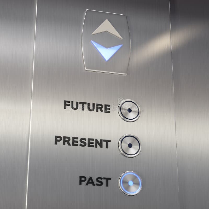Elevator Time Machine Going To the Past Stock Image - Image of ...