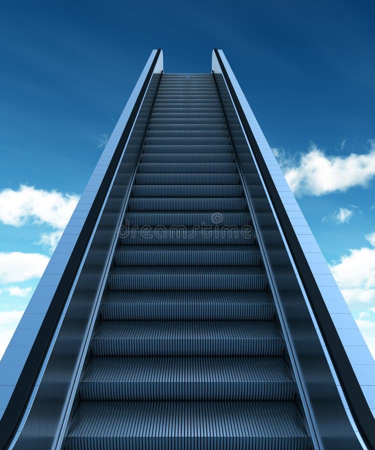 Elevator To the Sky with Clipping Path Stock Illustration ...