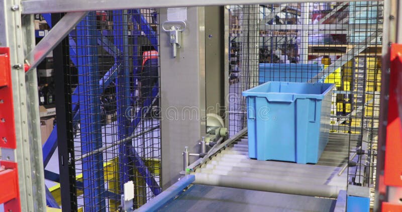Elevator warehouse cargo stock footage. Video of shipping - 184213928