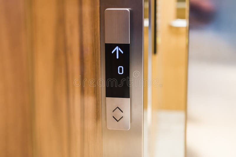 Close Up of Elevator Digital Display with Buttons. Space for Copy Stock ...