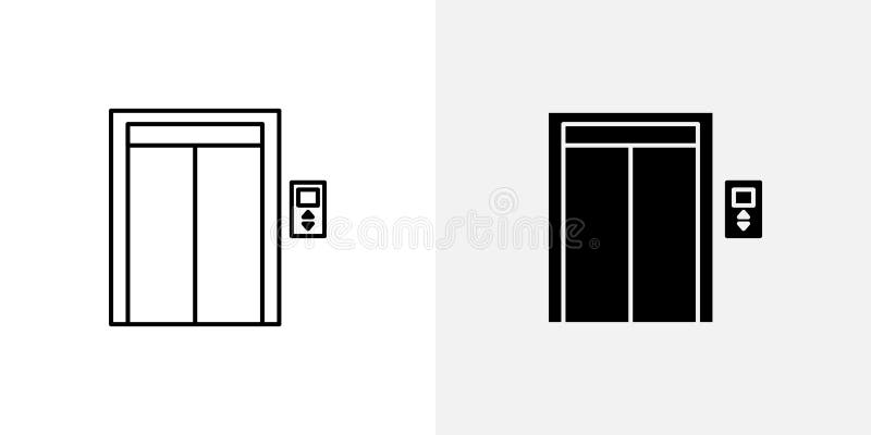 Elevator vecor icon set stock vector. Illustration of logo - 340375893