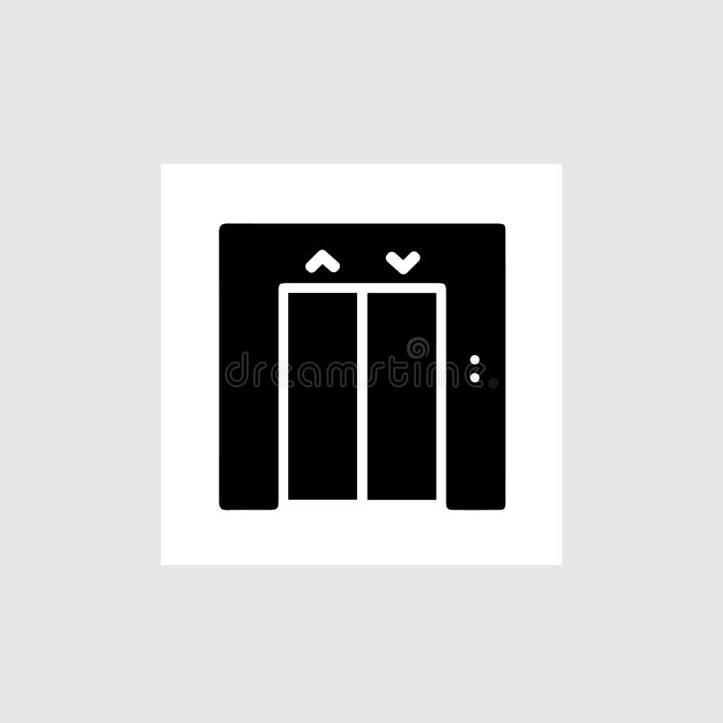 Lift Simple Icon. Elevator Sign Stock Vector - Illustration of signal ...