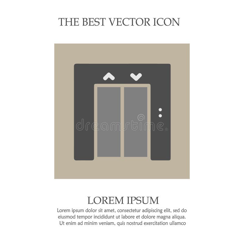 Elevator Vector Icon Eps 10. Lift Simple Isolated Sign Symbol Stock ...