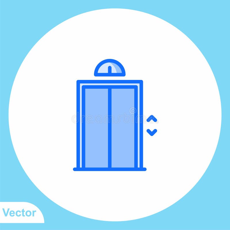 Elevator Vector Icon Sign Symbol Stock Illustration - Illustration of ...