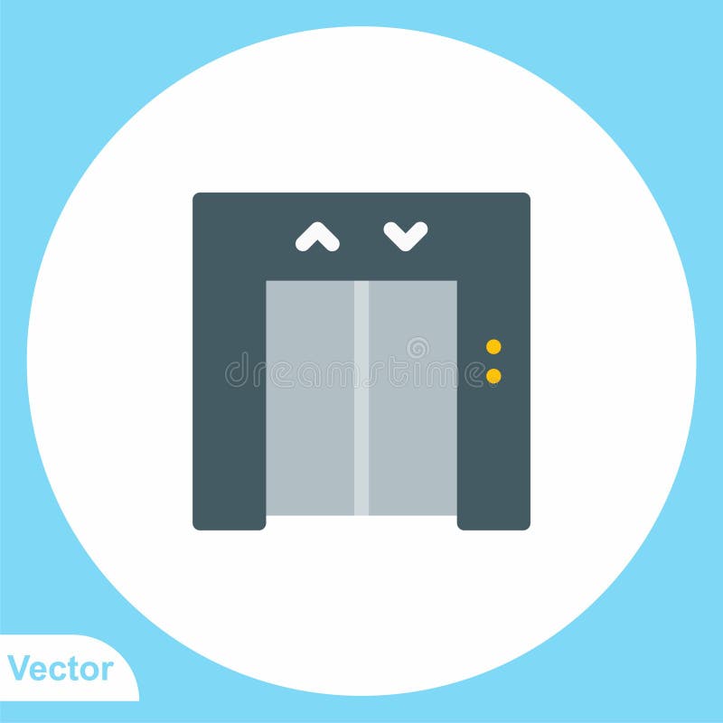 Elevator Vector Icon Sign Symbol Stock Illustration - Illustration of ...